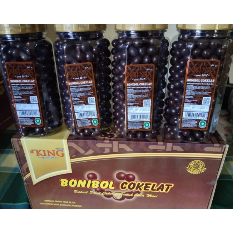 Jual D'king Bonibol biskuit coklat 1 box isi 4 toples | Shopee Indonesia