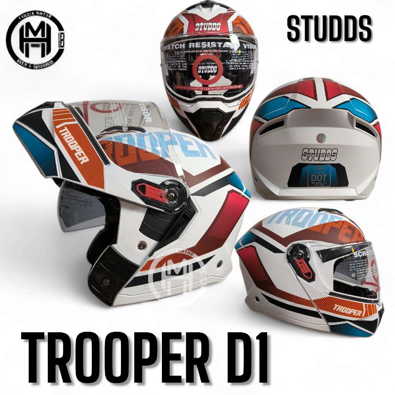 Jual HELM STUDDS MODULAR ORIGINAL|FULL FACE | Shopee Indonesia