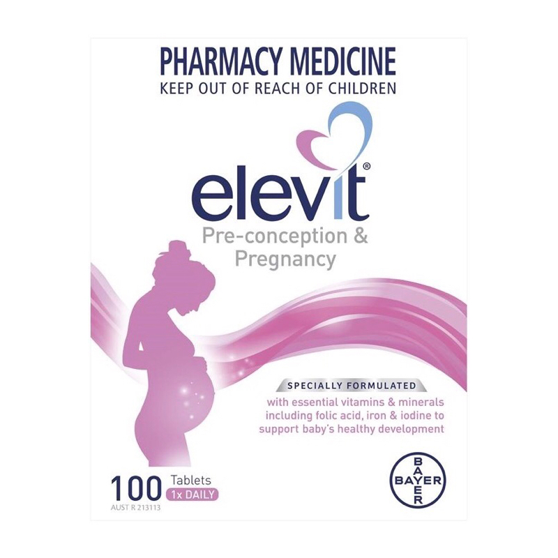 Jual Elevit Pre-Conception & Pregnancy 100 Tablets (100 Hari) original ...