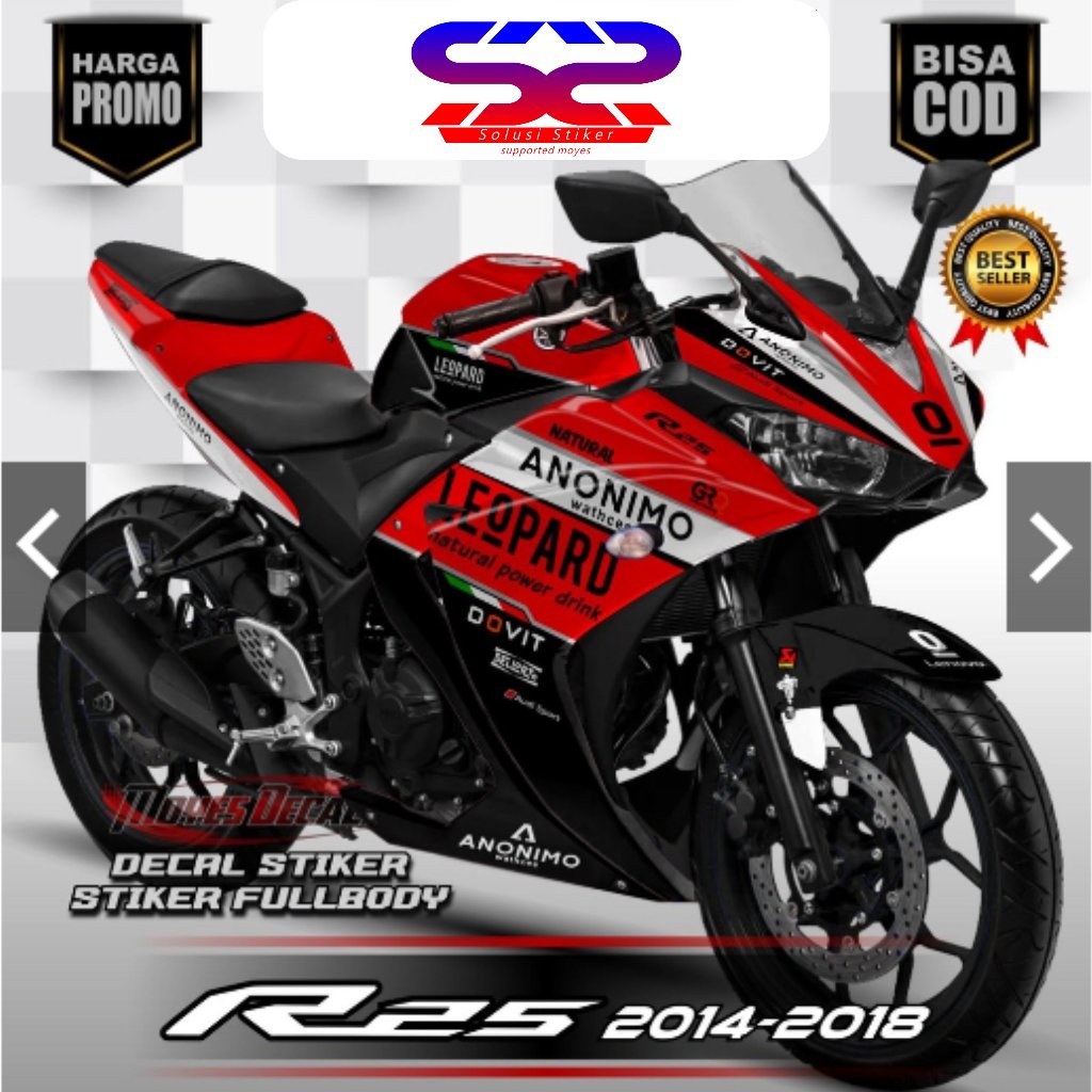 Jual STIKER DECAL MOTOR R25 FULLBODY STIKER YAMAHA R25 2014/2018 ...