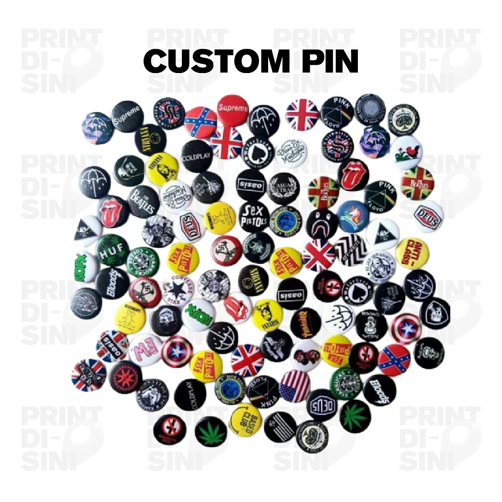 Jual Cetak Custom Pin Peniti Ukuran Kecil ke Besar Laminasi Holo ...