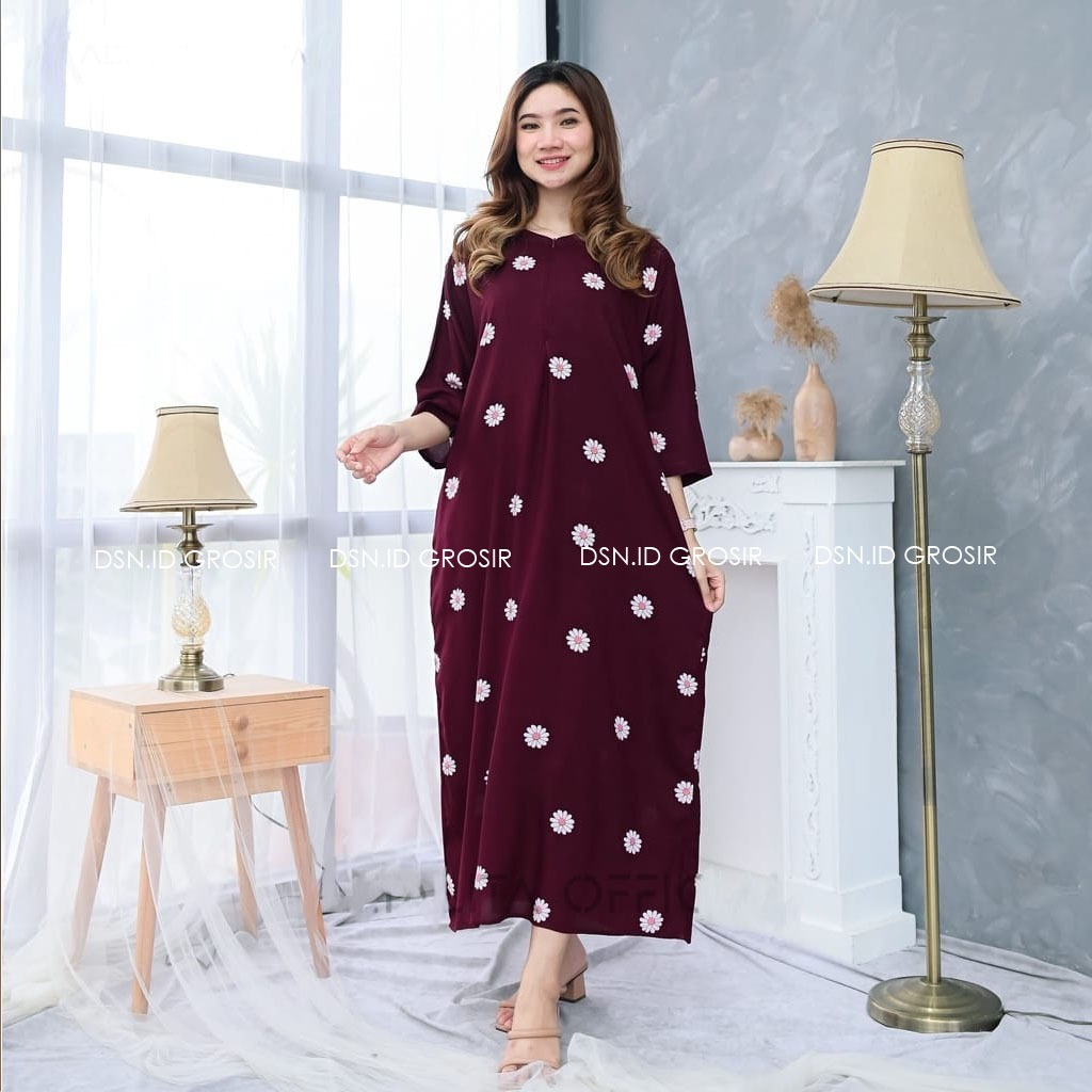 Jual Daster Gamis Semata Kaki / Long Daster Lengan 3/4 / Daster ...