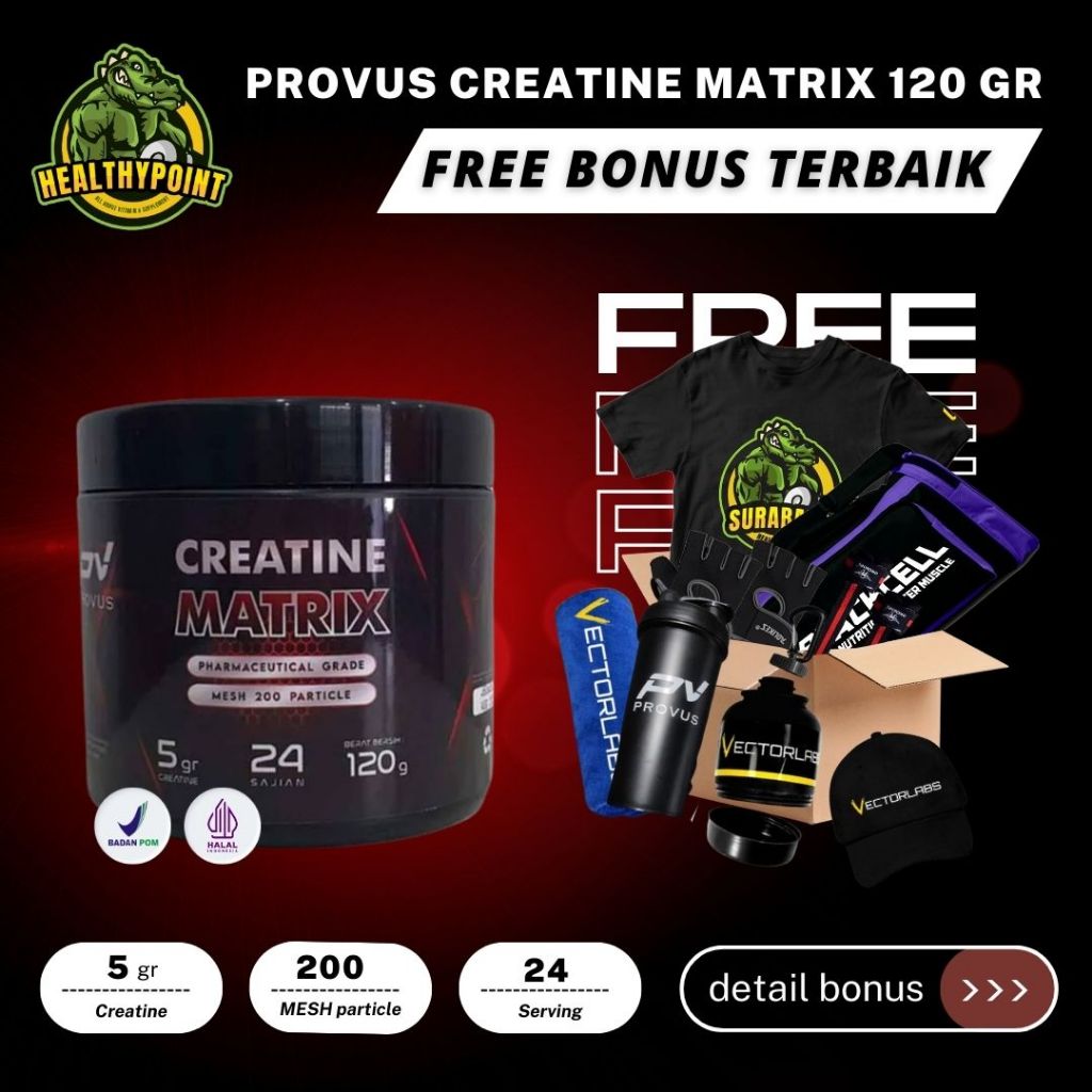 Jual Provus Creatine Matrix 120 Gram 24 Serving 200 Mesh Creatine ...