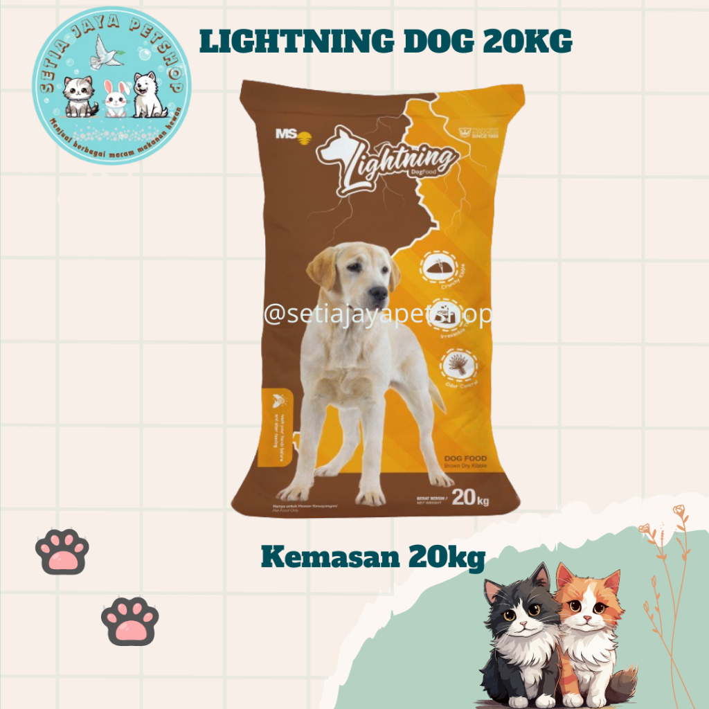 Jual Dog Food - Lightning Dog 20kg ( Reguler ) | Shopee Indonesia