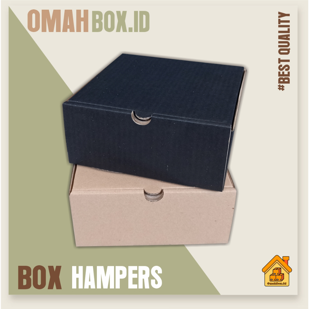 Jual Box Hampers 18x18x8 cm B-FLUTE | kardus box polos | kardus diecut ...