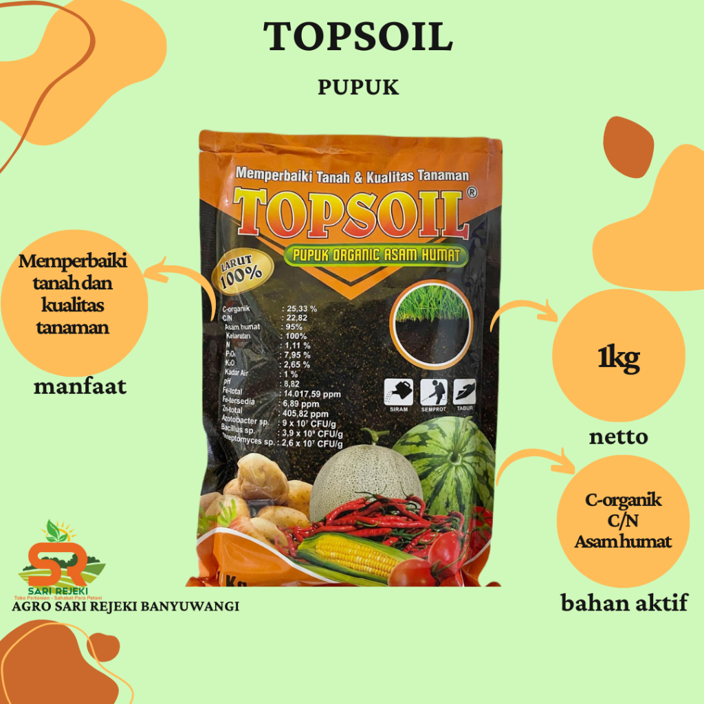 Jual TOPSOIL 1KG PUPUK ASAM HUMAT | Shopee Indonesia
