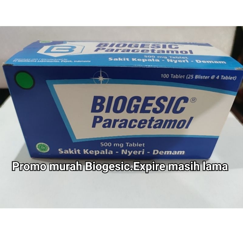 Jual Biogesic 500mg Box Isi 100 Tab | Shopee Indonesia