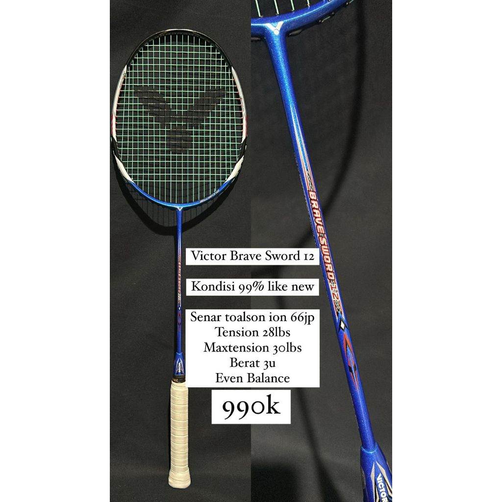 Jual Raket Original Victor Brave Sword 12 | Shopee Indonesia