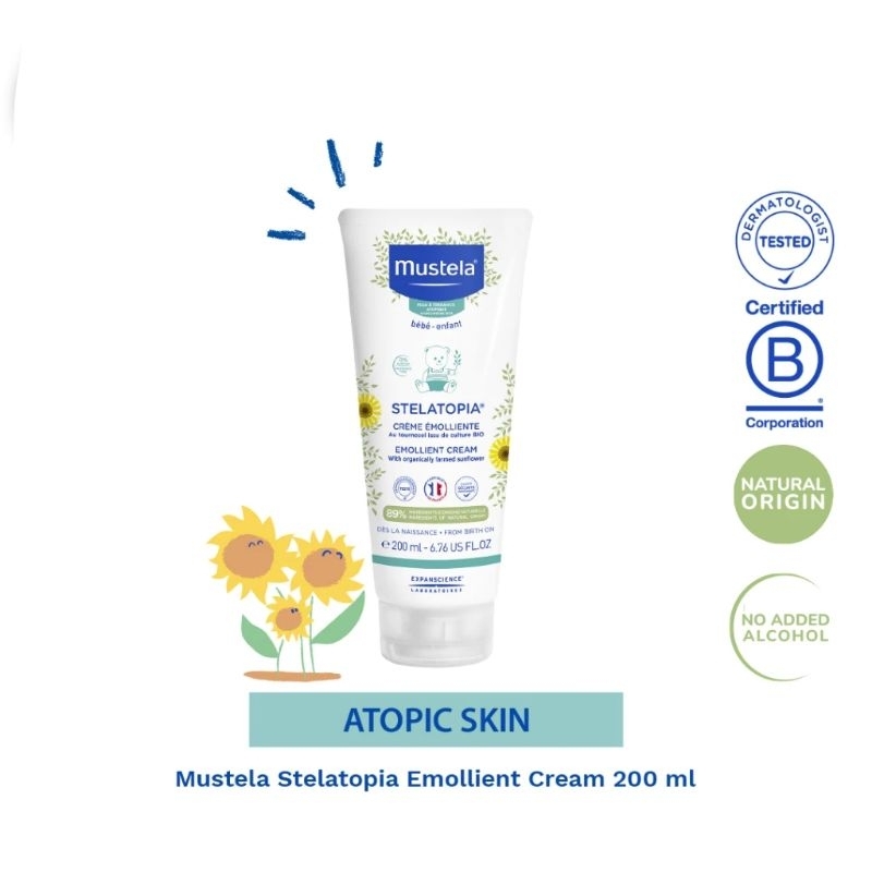 Jual Mustela Stelatopia Emollient Cream 200 ml (atopik skin) | Shopee ...