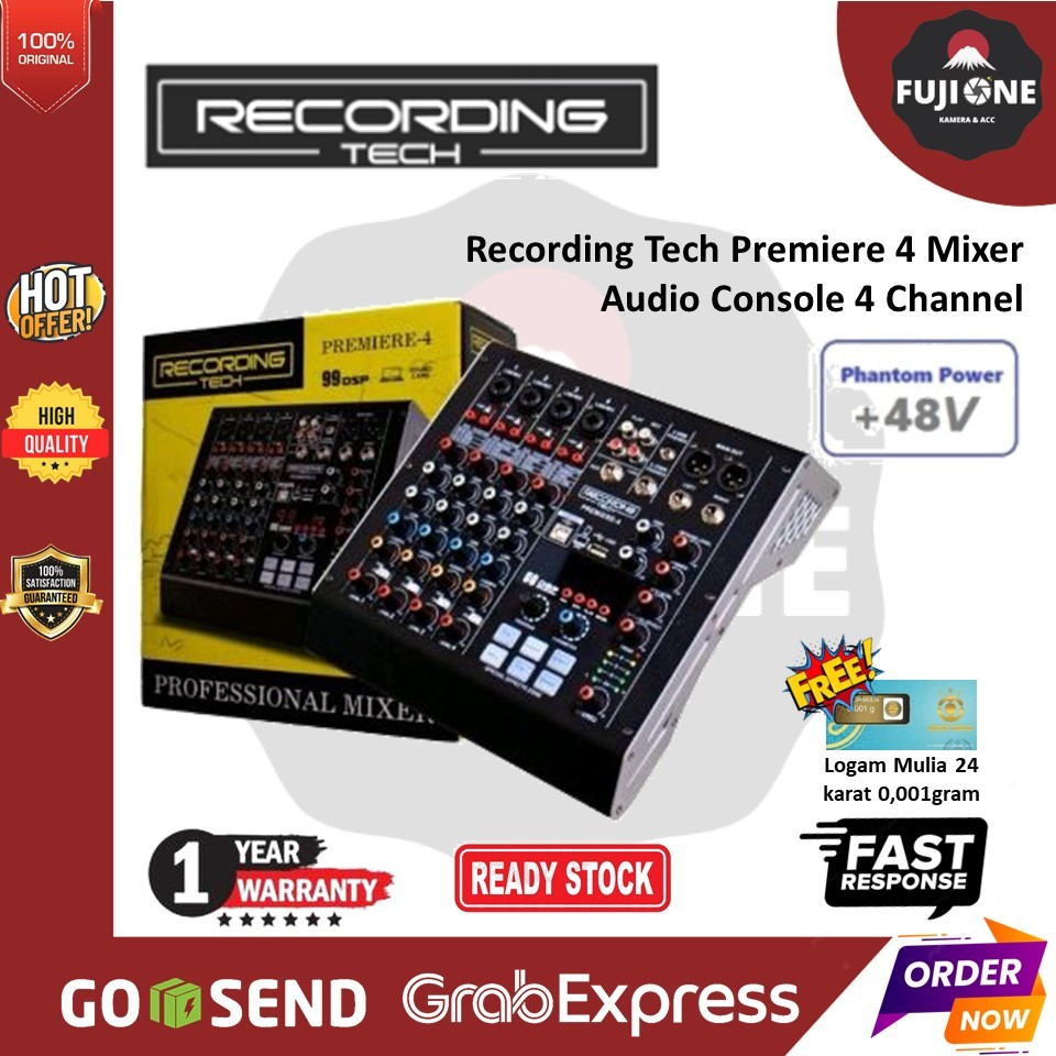 Jual Recording Tech Premiere 4 Mixer Audio Console 4 Channel RECORDING ...