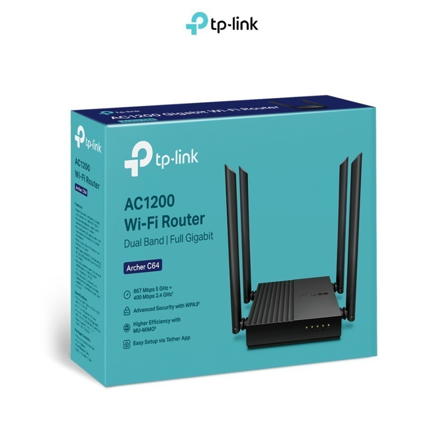 Jual TP-LINK Archer C64 AC1200 Wireless MU-MIMO Gigabit Router | Shopee ...