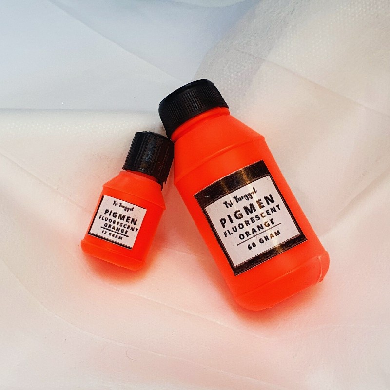 Jual Pigmen Besar 60gr FLUORESCENT ORANGE Pewarna Sablon Pigment Color Bundle Stabilo Waterbased ...