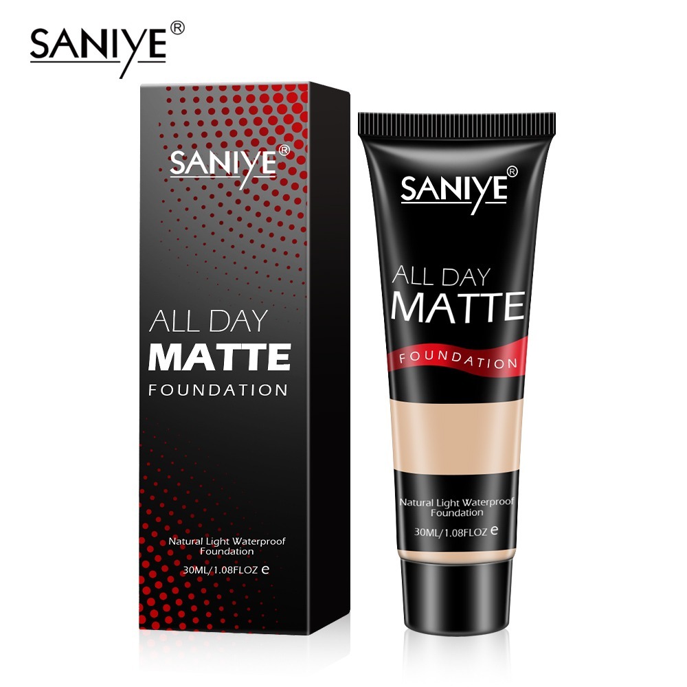Jual SANIYE 【BPOM】 Foundation Cair Matte Poreless Liquid Foundation ...