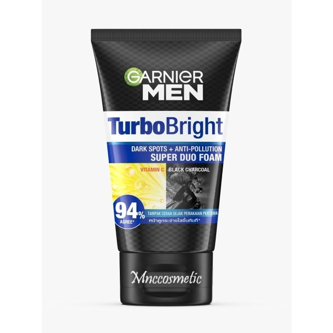 Jual Garnier Men TurboBright Super Duo Foam 100ml | Shopee Indonesia