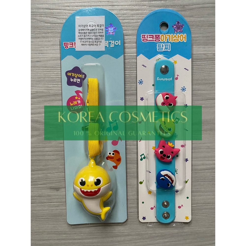 Jual Pinkfong baby shark necklace toy / silicone infant bracelet ...