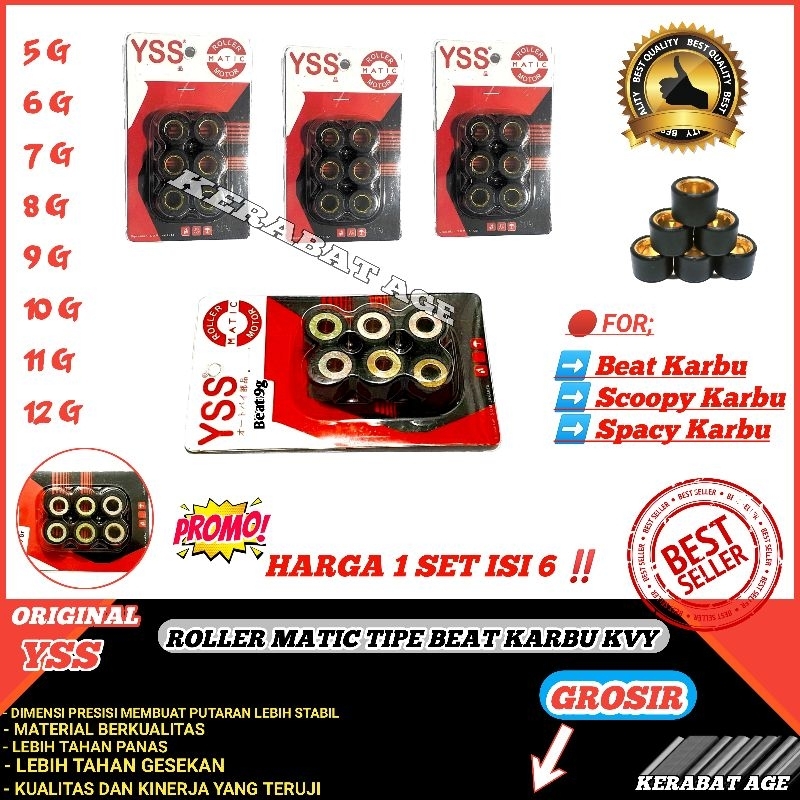 Jual ROLLER ( YBK ) ROLER LOLER BEAT KARBU SCOOPY KARBU SPACY 5 6 7 8 9 ...