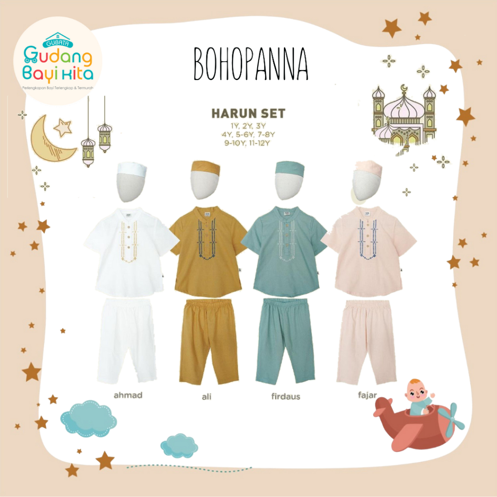 Jual BOHOPANNA RAYA COLLECTION HARUN SET - Baju Koko Lengan Pendek - Setelan Baju koko Anak ...