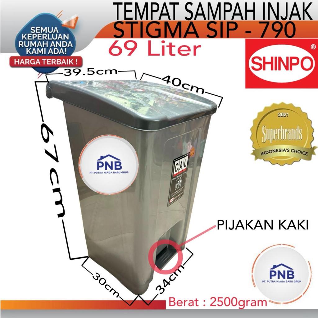 Jual TEMPAT SAMPAH 70 LITER INJAK SEGI SHINPO 790 / DUST BIN / KOTAK SAMPAH | Shopee Indonesia
