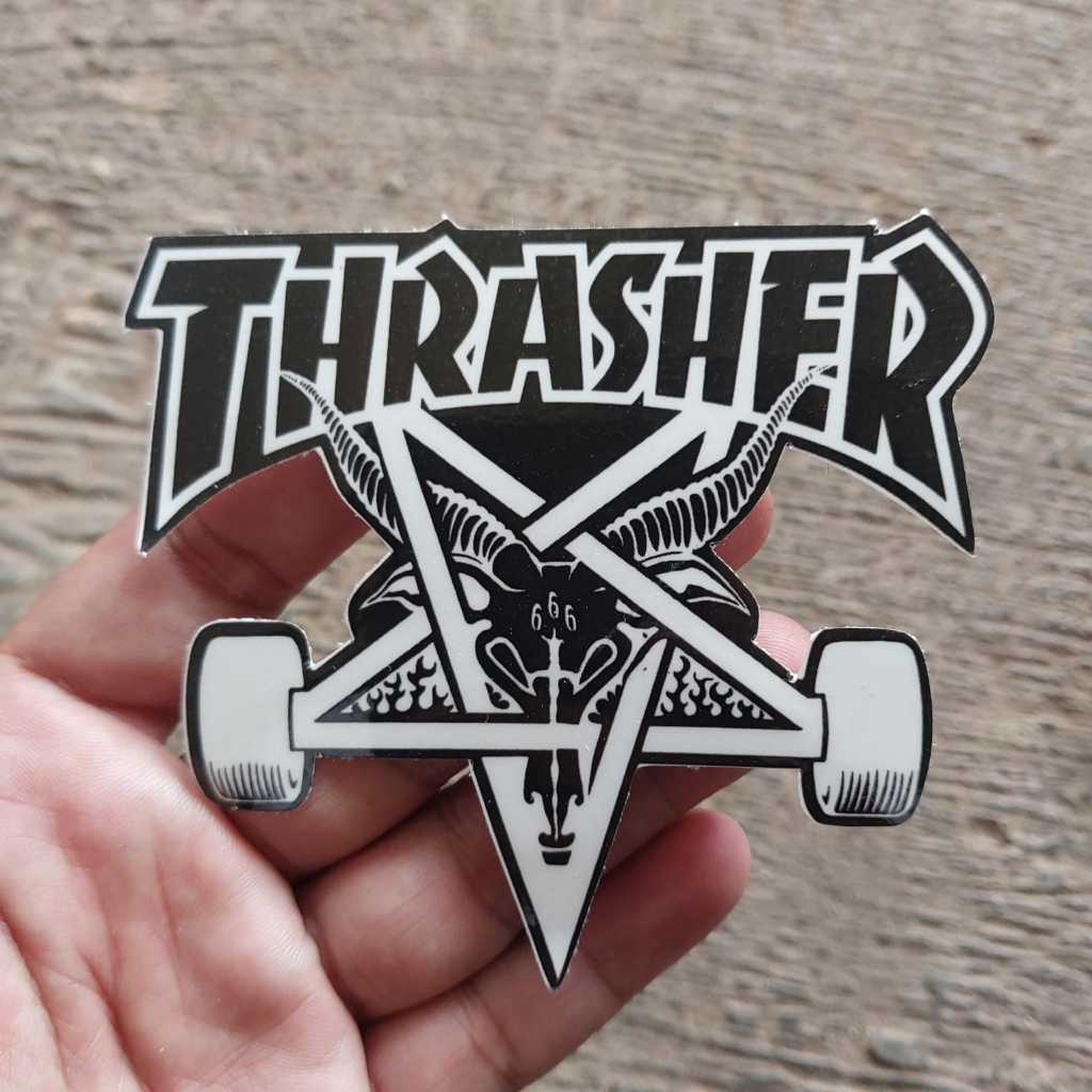 Jual Stiker THRASHER Font Logo - STICKER MOTOR / STICKER HELM / STICKER ...