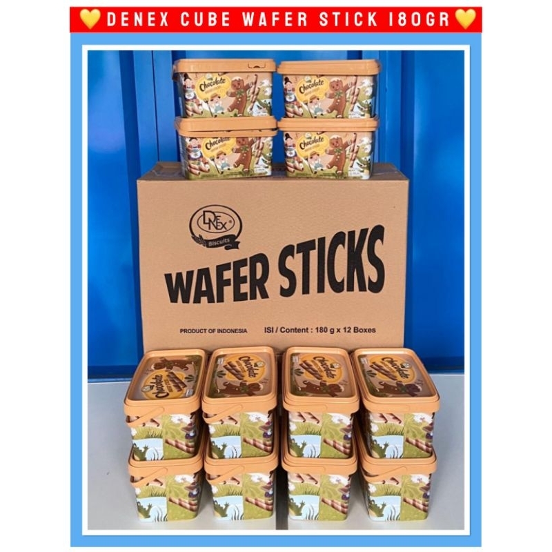 Jual Denex Wafer Stik Cube isi 12x180gr | Shopee Indonesia