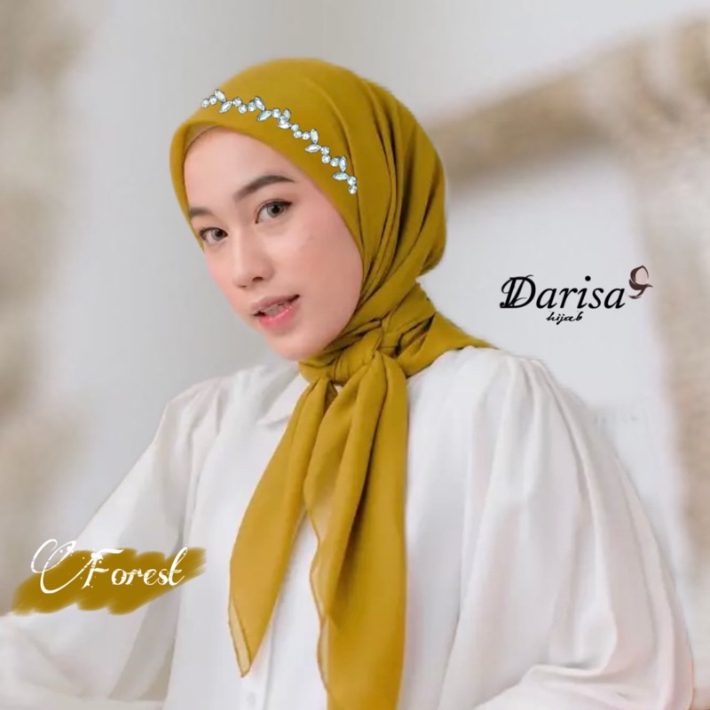 Jual BANDO DAUN HIJAB SEGIEMPAT VOAL SWAROVSKI BANDO BEADS BAHAN PARIS ...