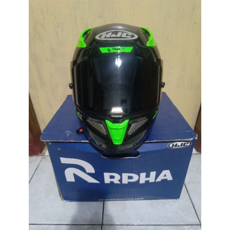 Jual HJC RPHA 11 Carbon Bleer Green | Shopee Indonesia