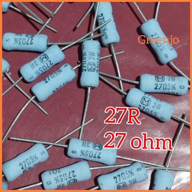 Jual Resistor Panasonic 3W 10R 22R 27R 30R 33R 39R 100R 110R 120R 3Watt ...