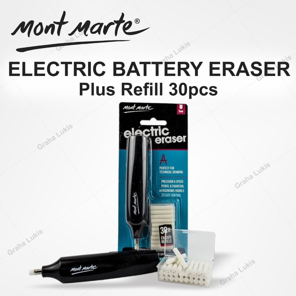 Jual Mont Marte Electric Battery Eraser Plus Refill 30pcs | Shopee ...