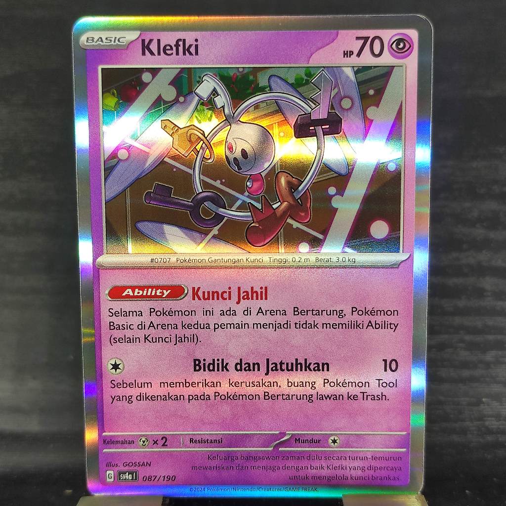 Jual Klefki sv4a 087/190 Holo Foil RegG Kartu Pokemon - PSIKIS - Harta Berkilau Ex TCG Indonesia ...