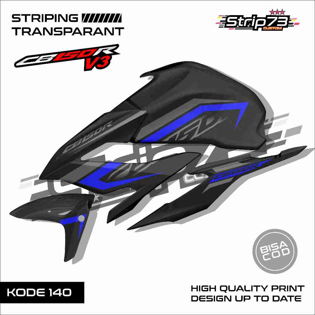 Jual 140 STICKER STRIPING CB 150 R V3 TRANSPARAN DESAIN LIST VARIASI ...