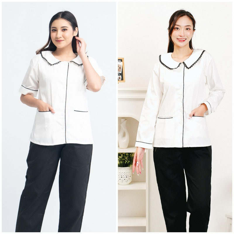 Jual COCO Black & White seragam suster/nanny uniform/baju kerja ...