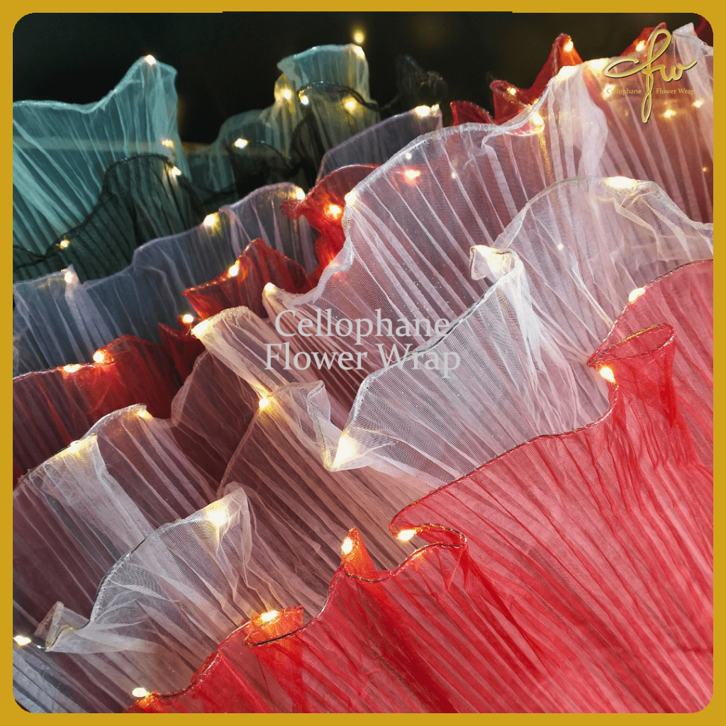 Jual Korean Furing + LED / Renda Bunga + LED (Hiasan Kertas Buket) 28CM ...