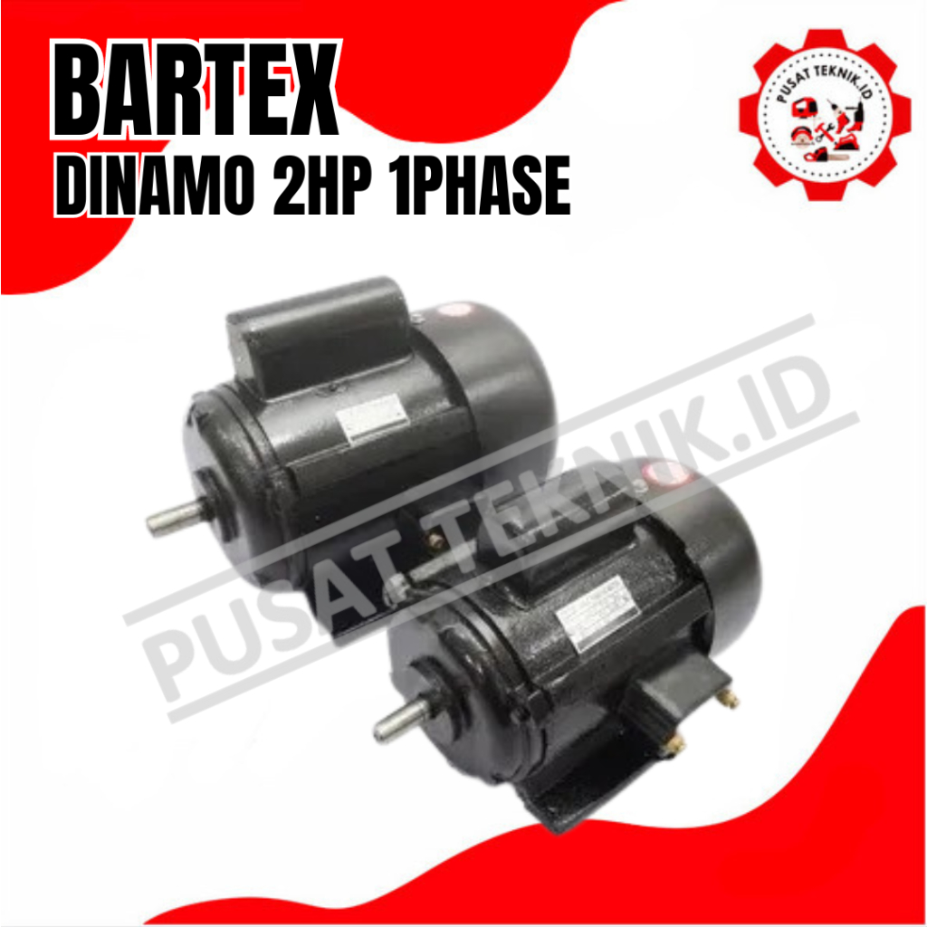 Jual Dinamo Motor Penggerak 2Hp 2P 1Ph 3000Rpm BARTEX - Dinamo Elektro Motor BARTEX 2 Hp 4P 1 ...
