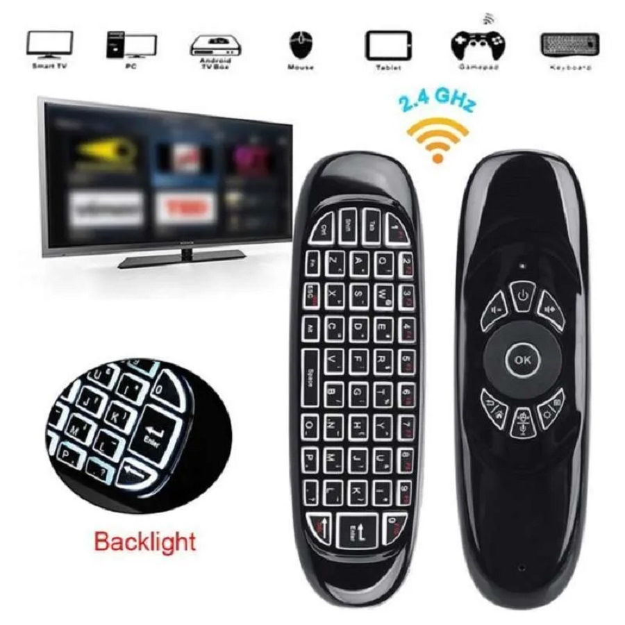 Jual Air Mouse Wireless Keyboard Remote 2.4G C120 Control For Android ...