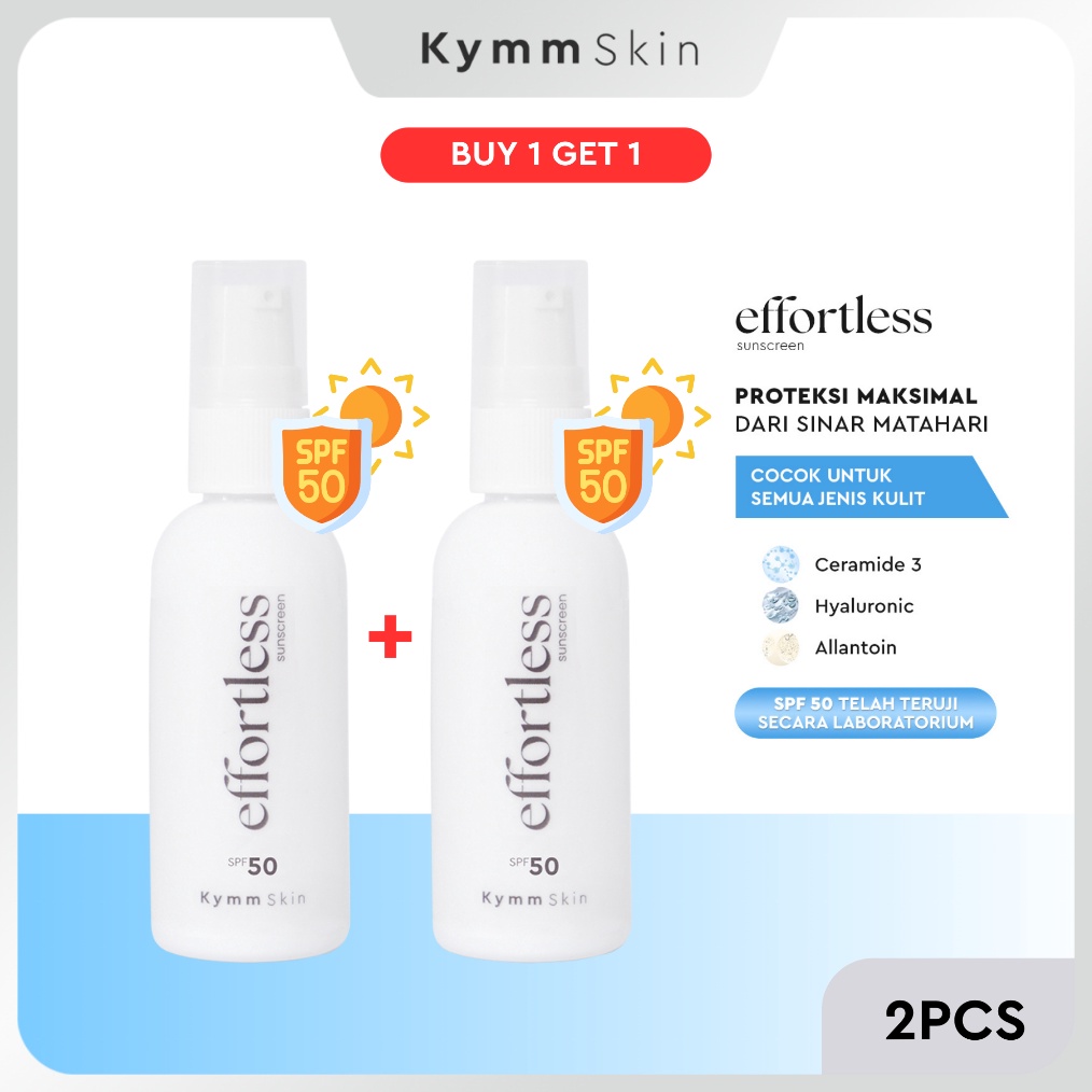 Jual ART G48G BUY 1 GET 1 FREE KYMM SKIN Effortless Sunscreen SPF 5 ...