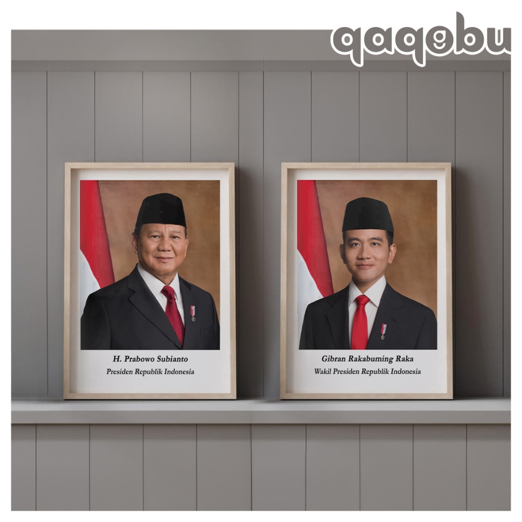 Jual Foto Presiden Poster Prabowo & Gibran Presiden 2024-2029 A3 Wall ...
