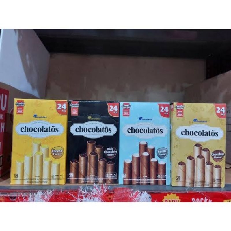 Jual CHOCOLATOS ROLL Chocolatos Roll Per Box 16gr @24pcs | Shopee Indonesia