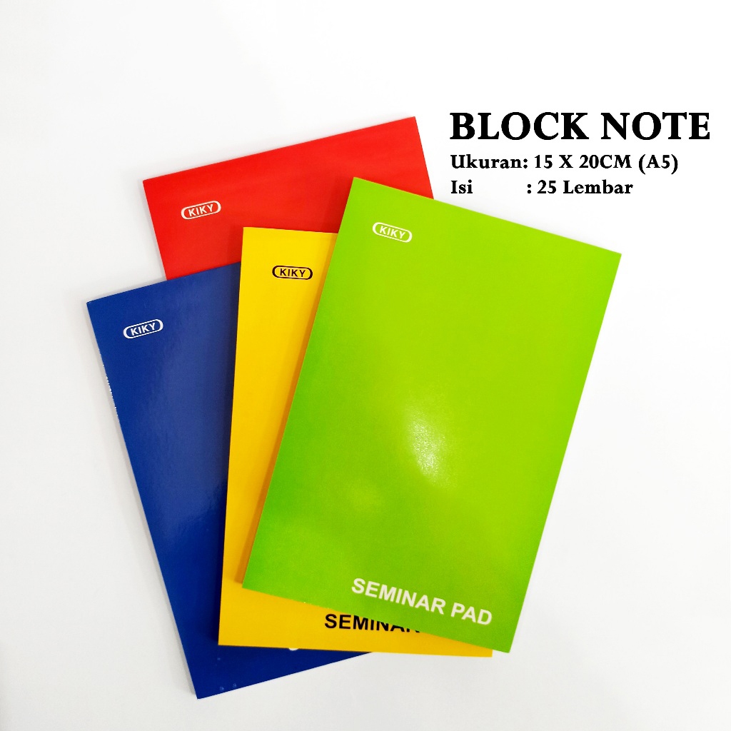 Jual Block Note A5 / Buku Seminar Pad KIKY 25 Lembar / Buku Catatan ...