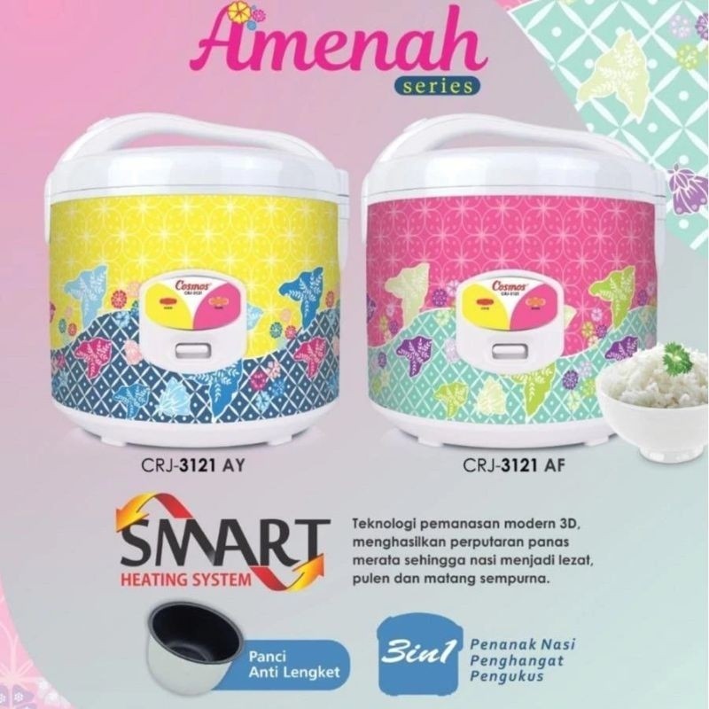 Jual Magic Com / Rice Cooker COSMOS CRJ-3121 CRJ3121 AF 3IN1 (1,8L ...