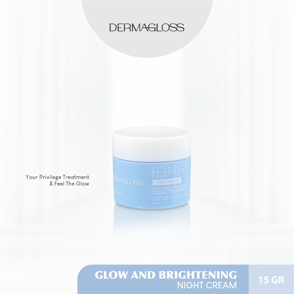Jual DERMAGLOSS - Glow & Brightening Deep Night Cream | Shopee Indonesia