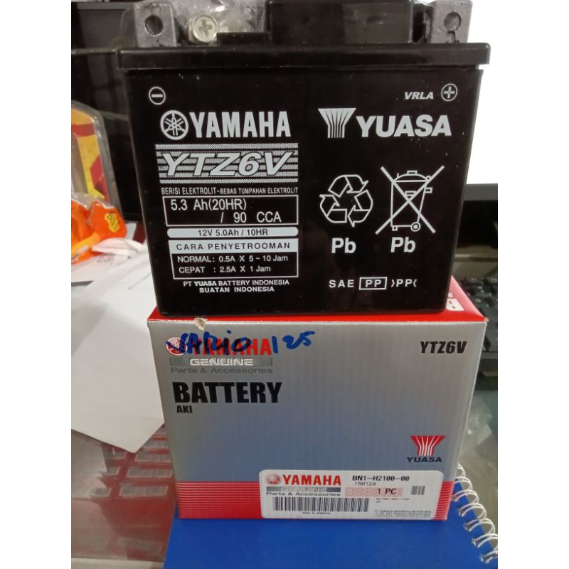 Jual Aki accu vario 125, 150, All new Nmax, all new aerox, Satria FU YTZ6V 5,3Ah Type BN1-H2100 ...