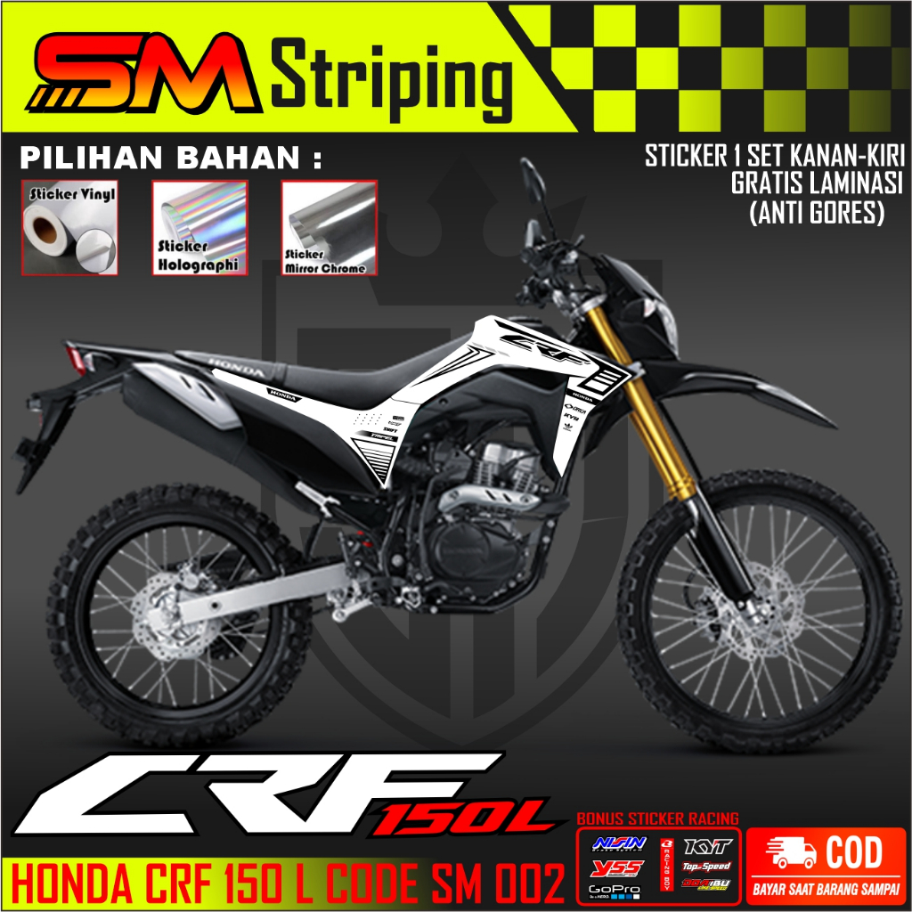 Jual Striping Stiker lis Honda CRF 150 L Semi FullBody Satu Set Kanan kiri SM 002 | Shopee Indonesia