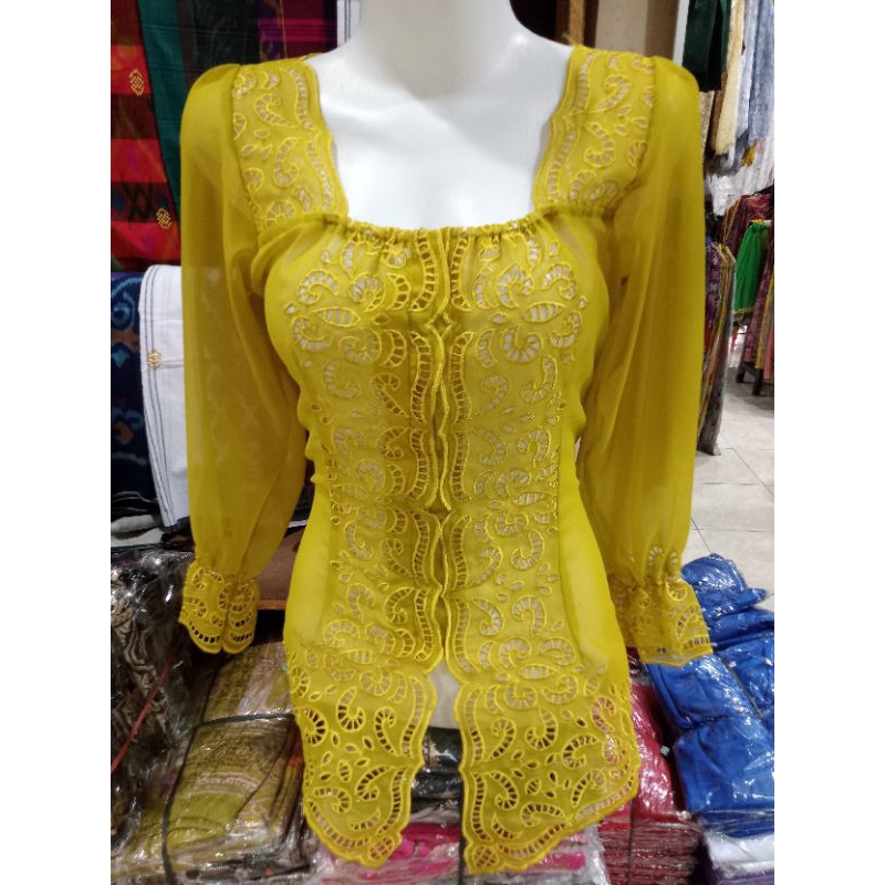 Jual kebaya jadi terbaru model sabrina tangan krut | Shopee Indonesia