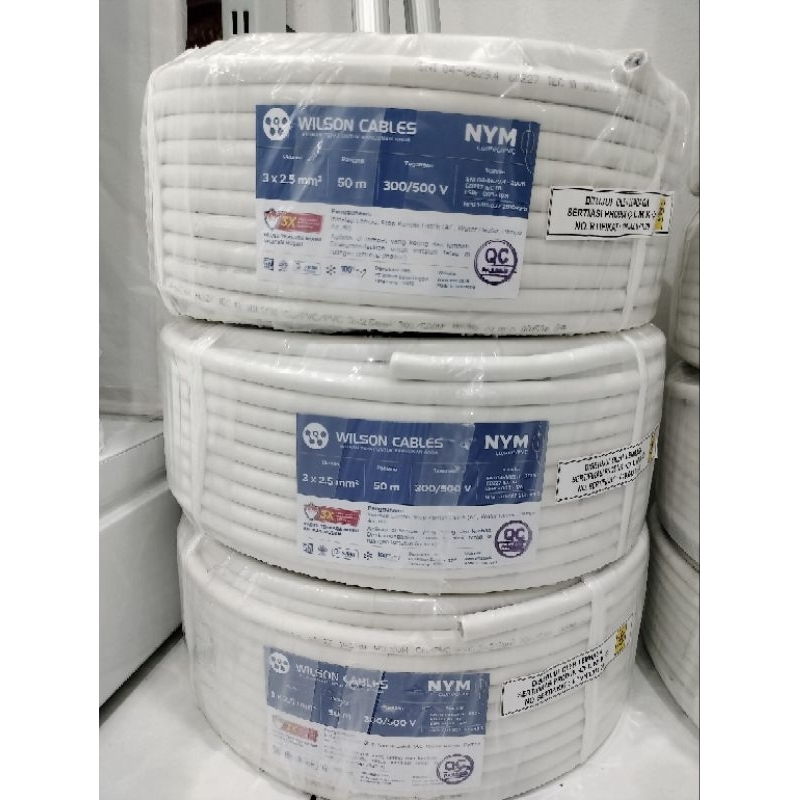 Jual WILSON KABEL KAWAT TUNGGAL TEMBAGA NYM 3x2,5mm2 50 METER SNI LMK ...