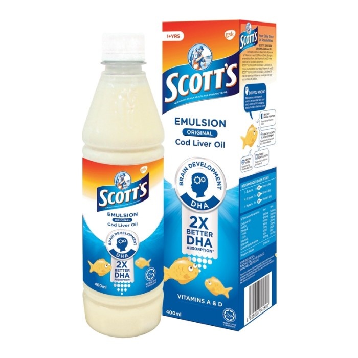 Jual SCOTT'S EMULSION ORIGINAL COD LIVER OIL 400 ML MINYAK IKAN KOD ...