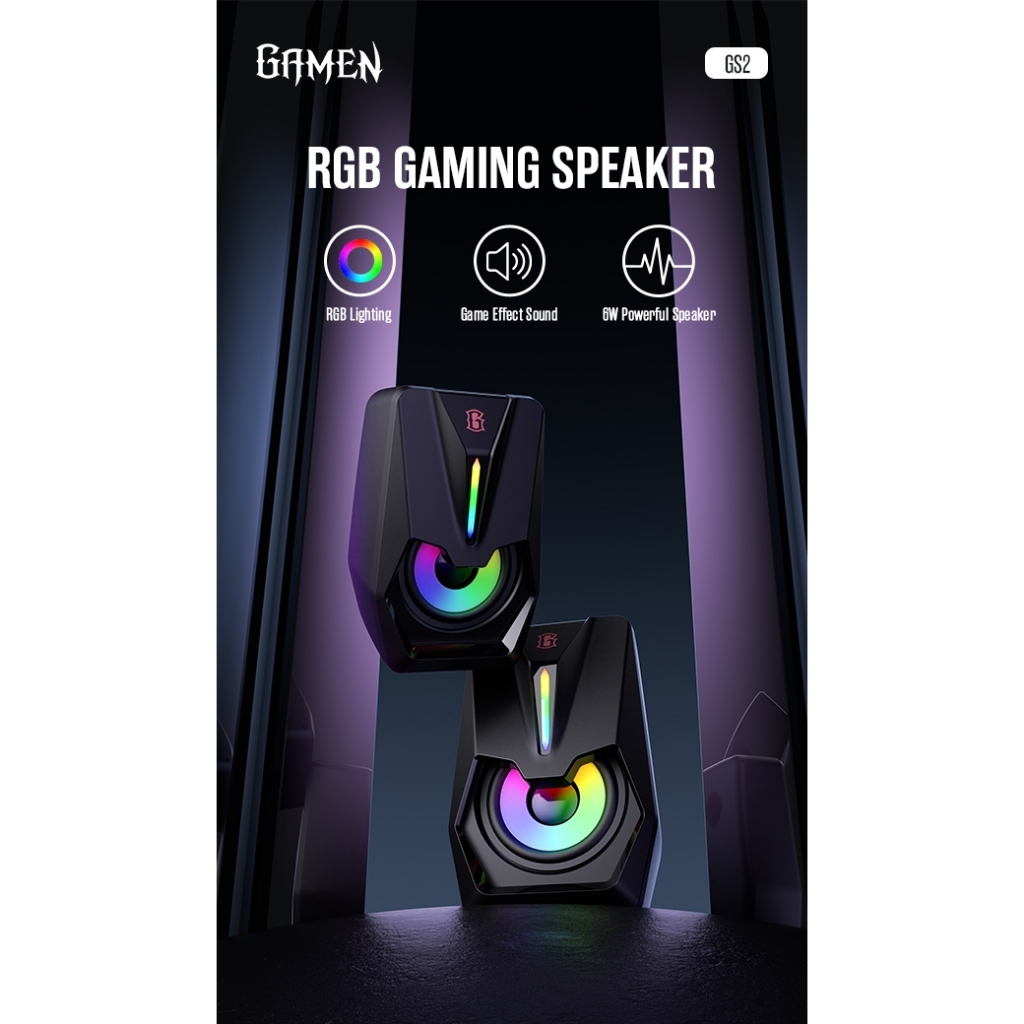 Jual GAMEN GS2 Speaker Gaming RGB Light Effect Game Effect Sound ...