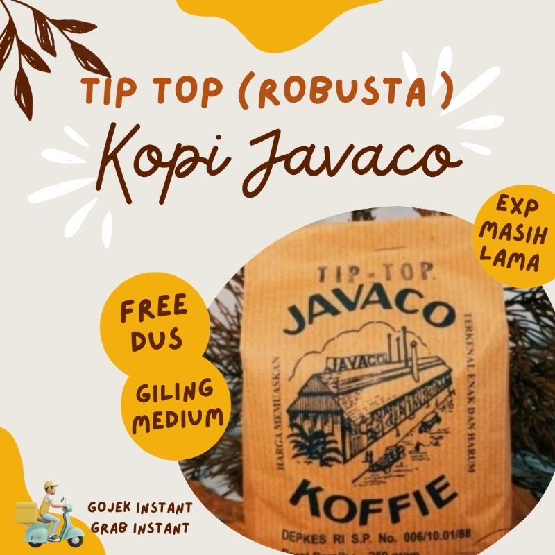 Jual Kopi Bandung Javaco Robusta Tip Top 250gr Medium | Shopee Indonesia