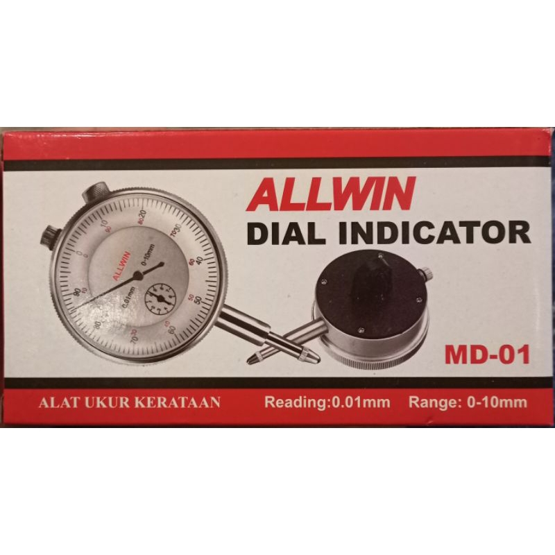 Jual ALLWIN Dial Indicator | MD-01 | Indikator Alat Ukur Kerataan ...