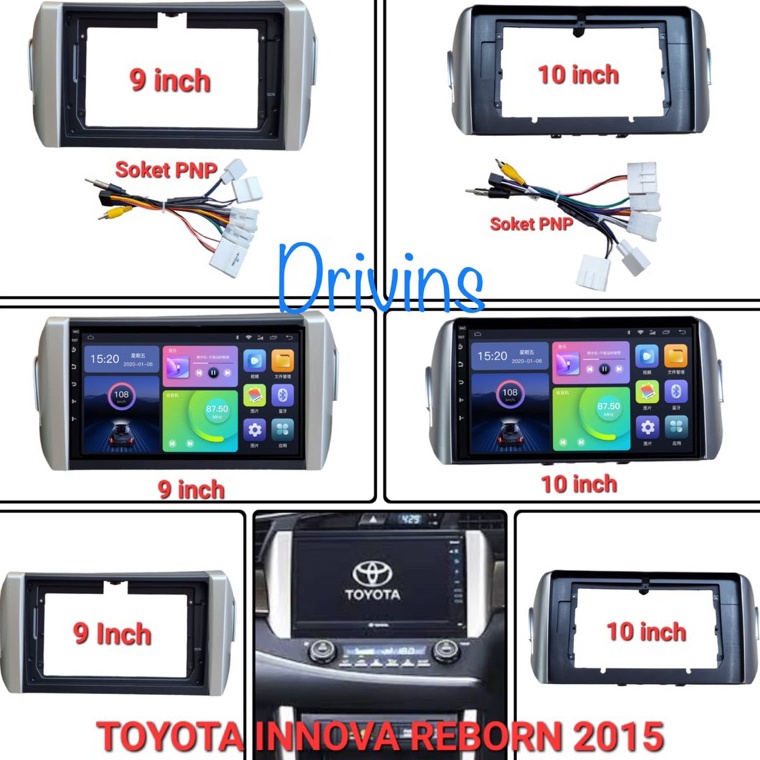 Jual Model Baru FRAME HEAD UNIT DOUBLE DIN ANDROID INNOVA REBORN 9 INCH ...