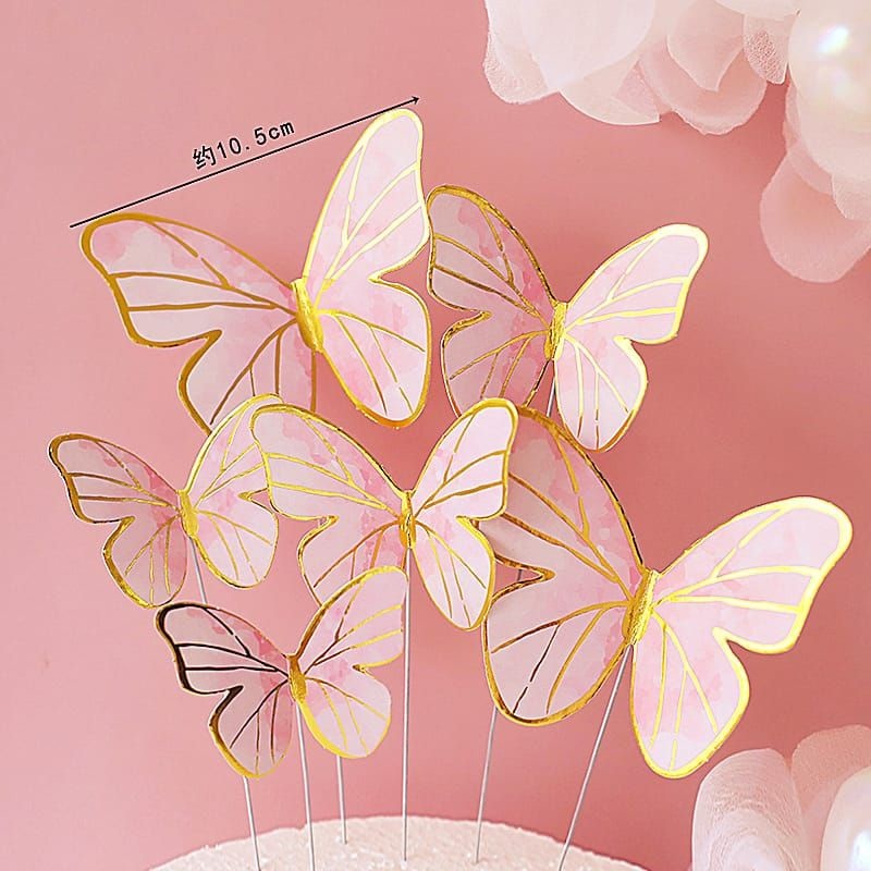 Jual TOPPER KUPU PINK #993 ISI 10 X 1, COCOK U/HIASAN KUE/CAKE DLL ...